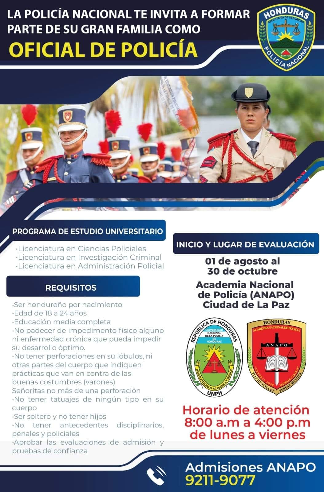 Forma Parte de Nosotros | POLICIA NACIONAL DE HONDURAS